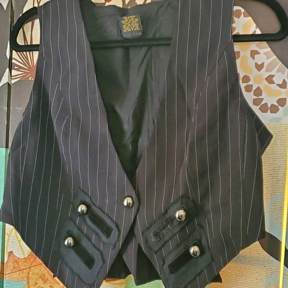 Andrew & Co | Jackets & Coats | Andrew Company Gray Striped Vest | Poshmark